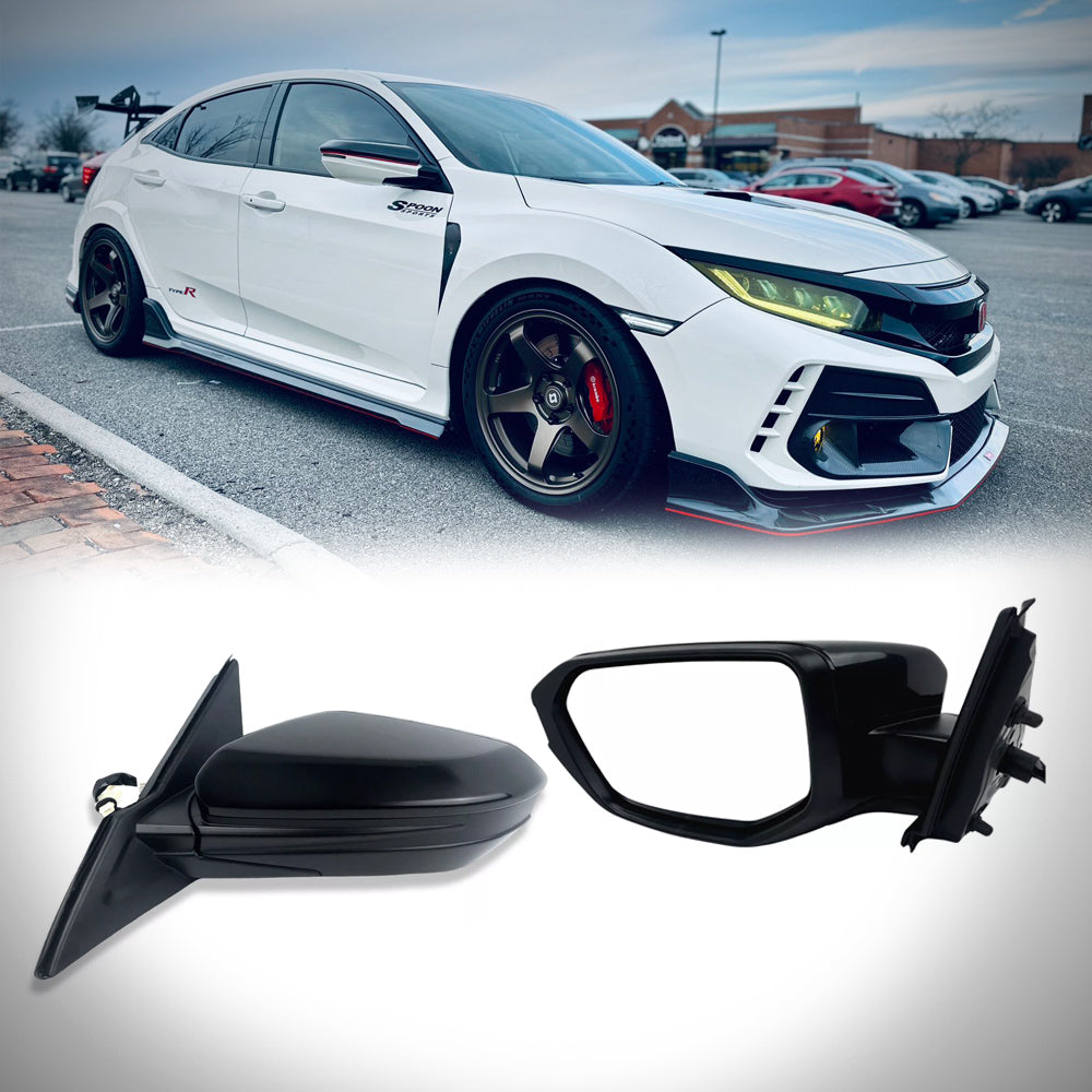 HRS 2017-21 Honda Civic 10th Gen Sedan FK7 FK8 Power Folding Mirrors ...