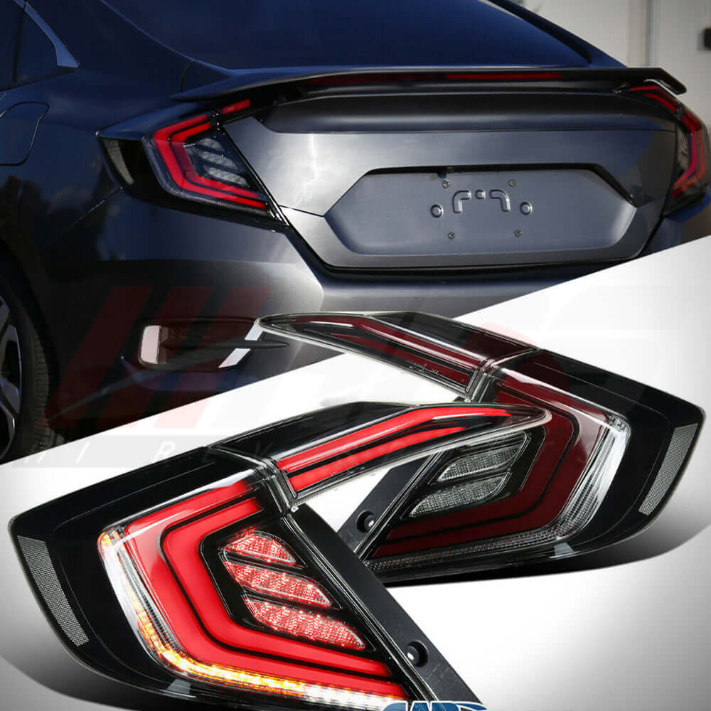 HRS 2016-20 Honda Civic 10th Gen Sedan LED Tail Lights V1 – HIREV SPORTS