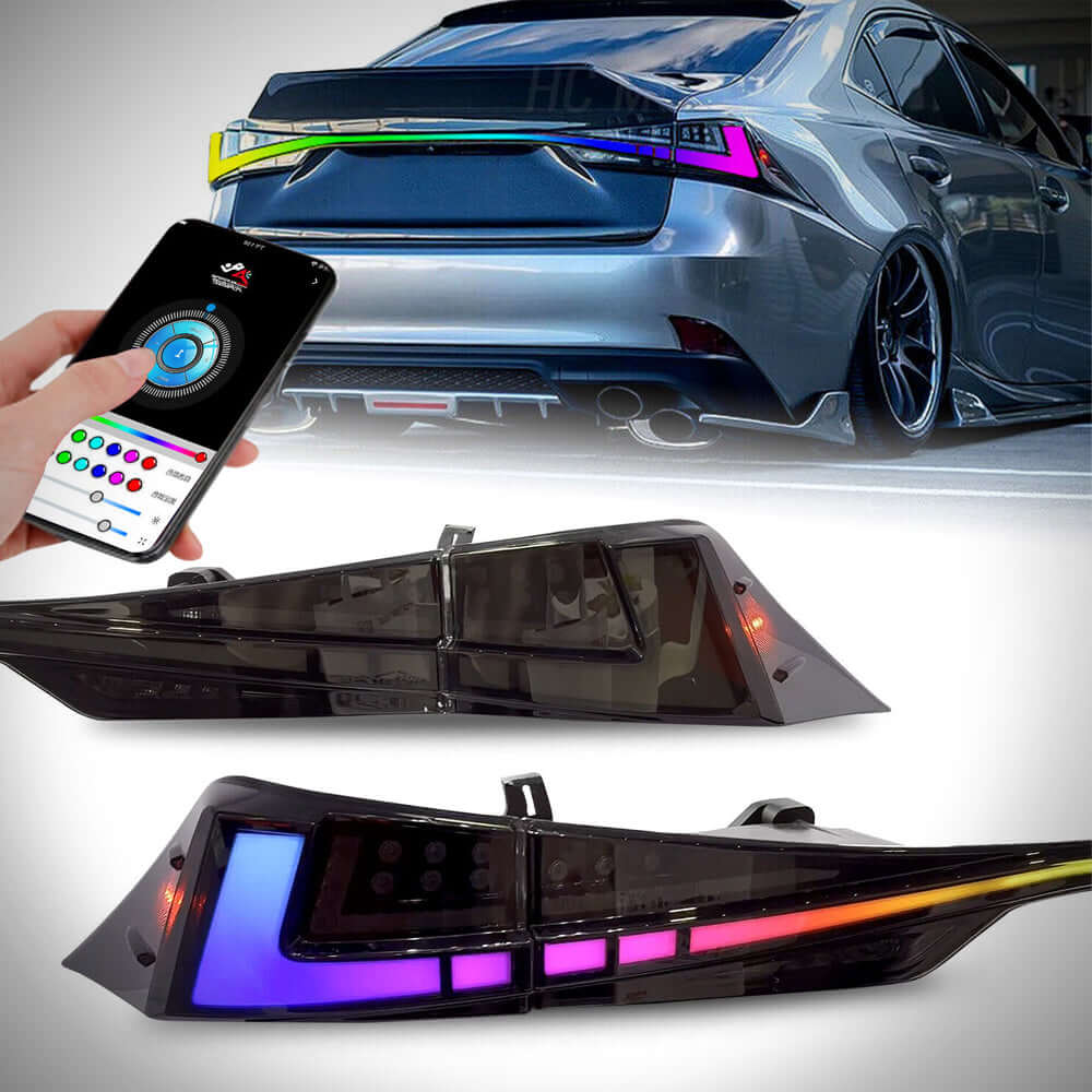 2014-2020 Lexus IS Series RGB LED Tail Lights V1 | HiRev Sports – HIREV ...